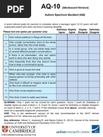 ASSQ-REV: Autism Screening Tool | PDF | Autism | Attention Deficit ...