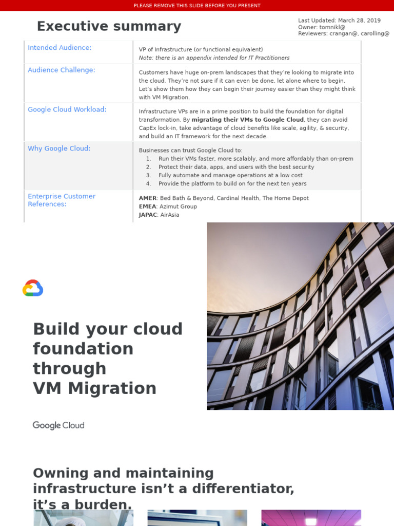Streamlined VM Migration to Google Cloud | PDF