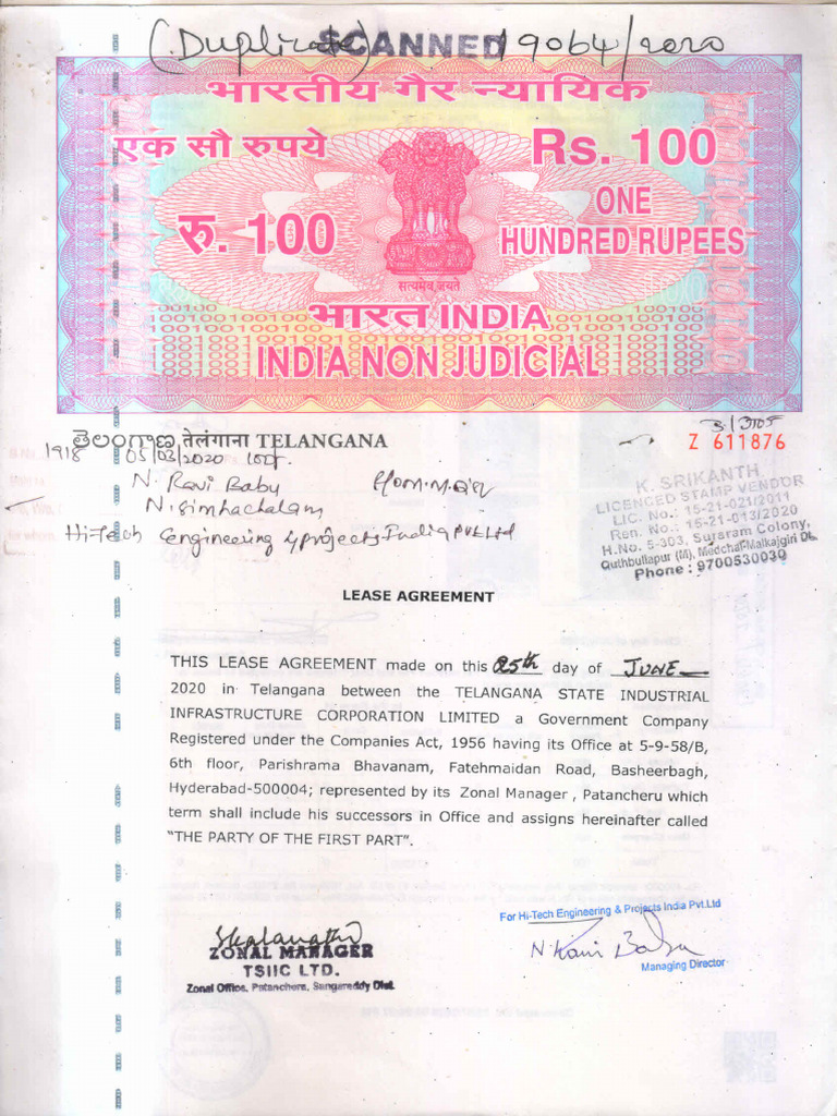 TSIIC Lease Agreement-1-3 | PDF