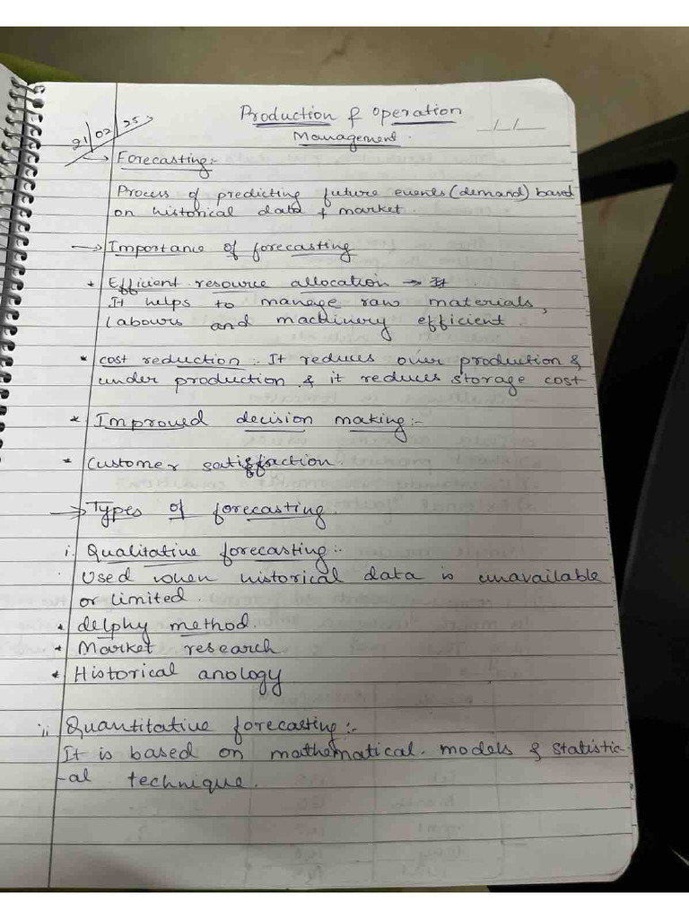 Production and Operation Management Unit 1 | PDF