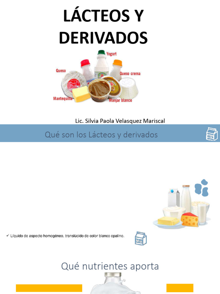 Lácteos y Derivados: Composición y Usos | PDF | Leche | Crema