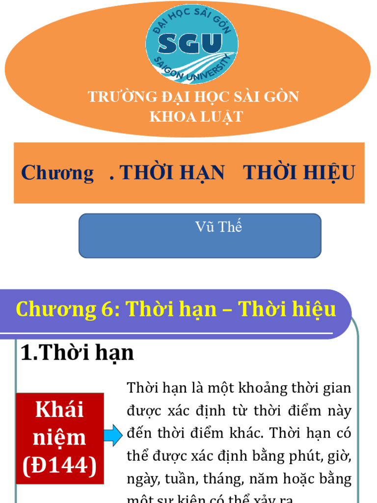 06 - Chuong 6 - Quy Dinh Ve Thoi Han Va Thoi Hieu | PDF
