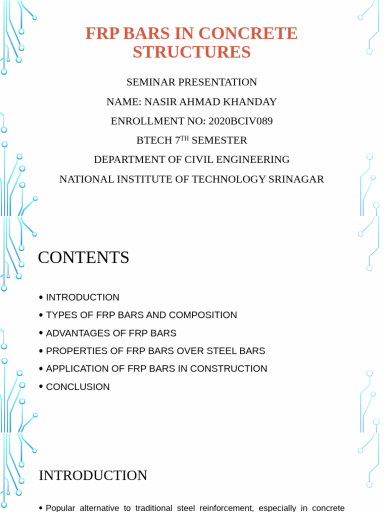 FRP Bars: Innovations in Concrete Construction | PDF | Fibre Reinforced ...