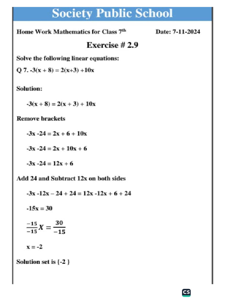 7th Class Maths | PDF