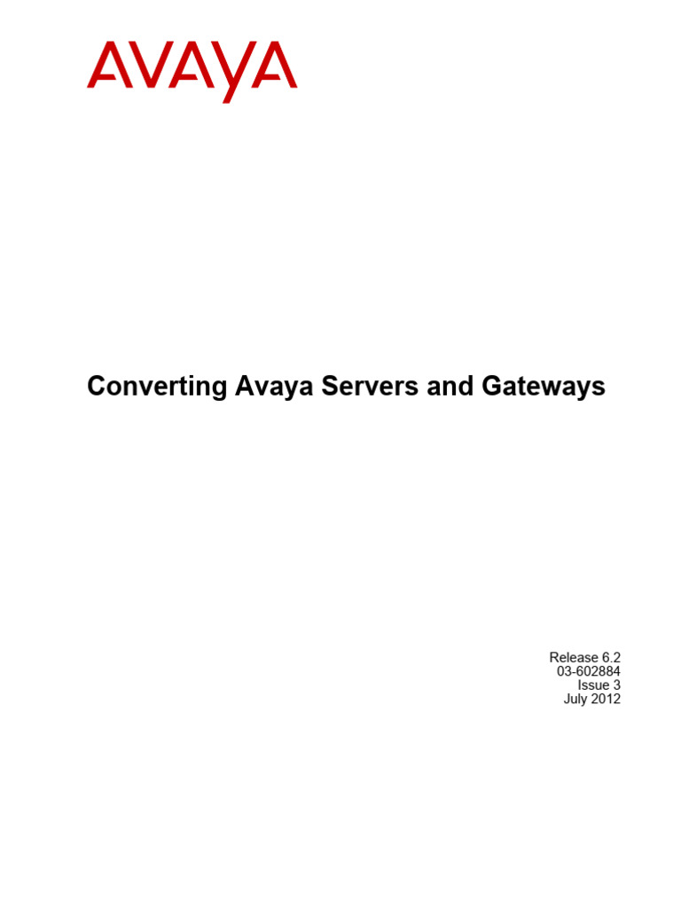 Converting Avaya Servers | PDF | Software | License