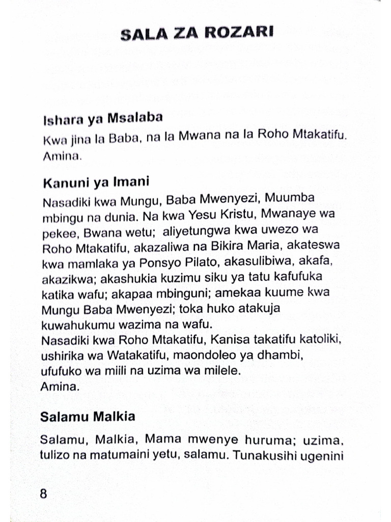 ROZARI TAKATIFU | PDF