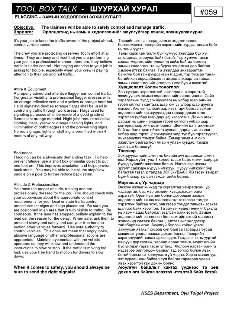 059 - Flagging en and Mon | PDF