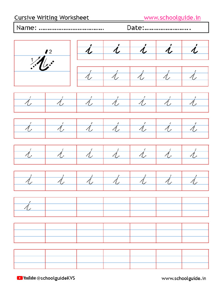 Cursive Letter Small I | PDF