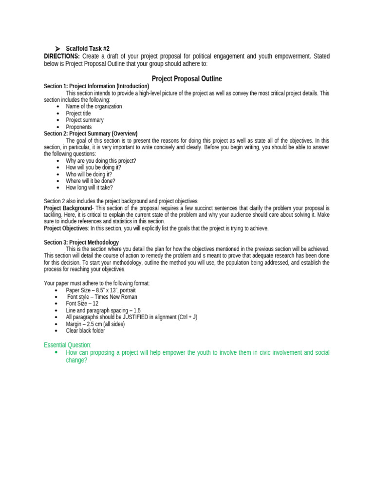 POLGOV Project Proposal Outline | PDF