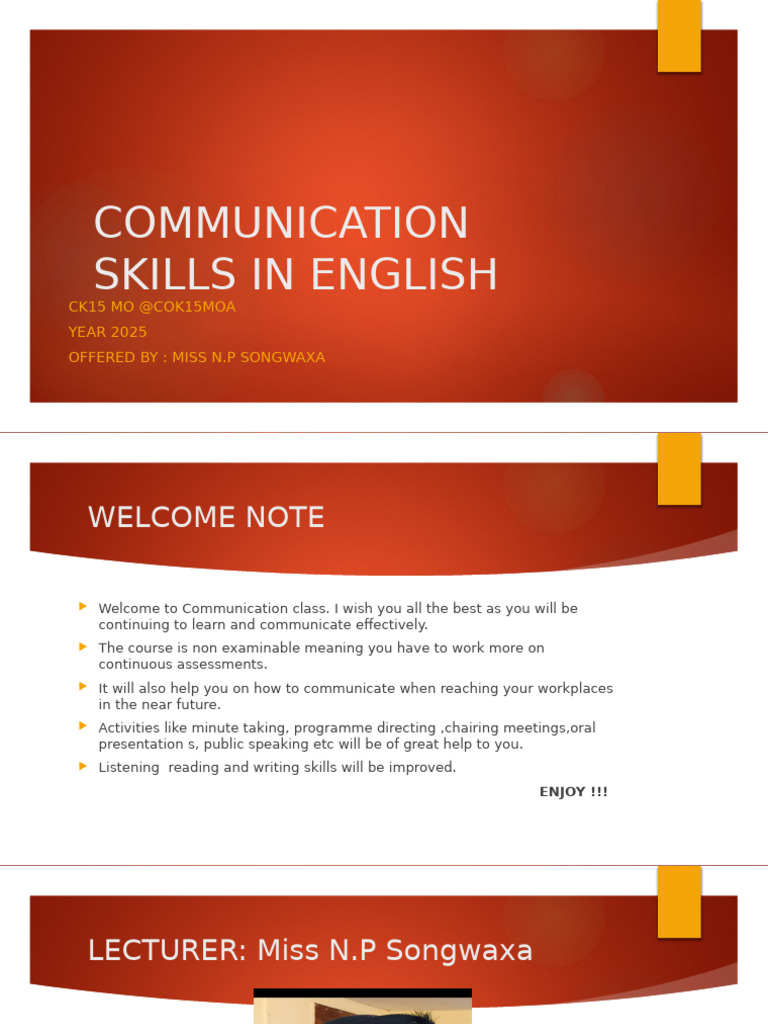 Effective English Communication Skills | PDF | Communication ...