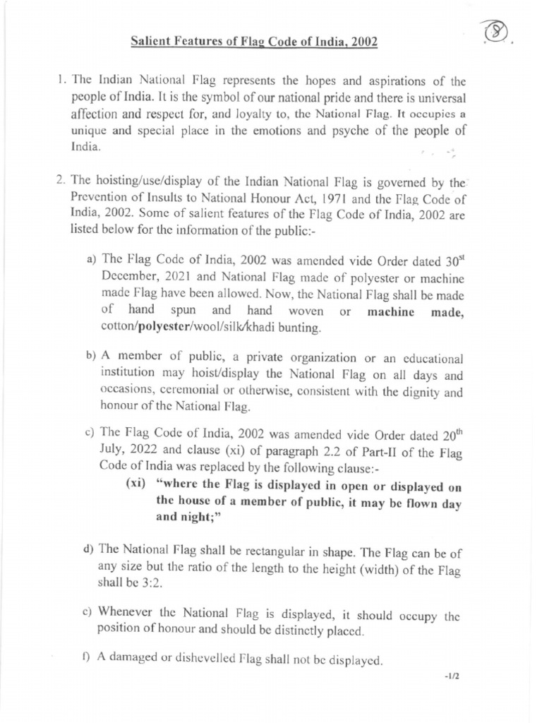 Annex A (Flag Code) | PDF
