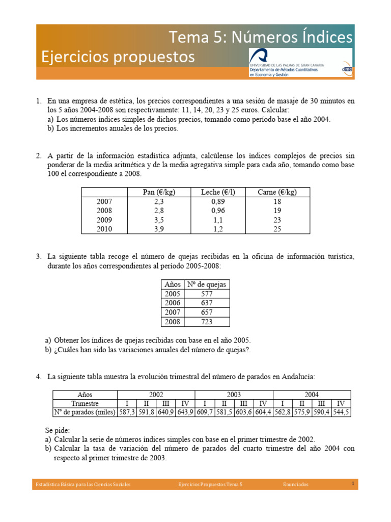 Tema 5 - Ejercicios Propuestos | PDF