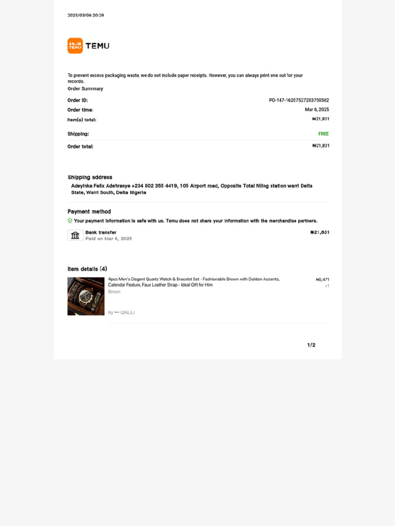 Temu Web Document | PDF