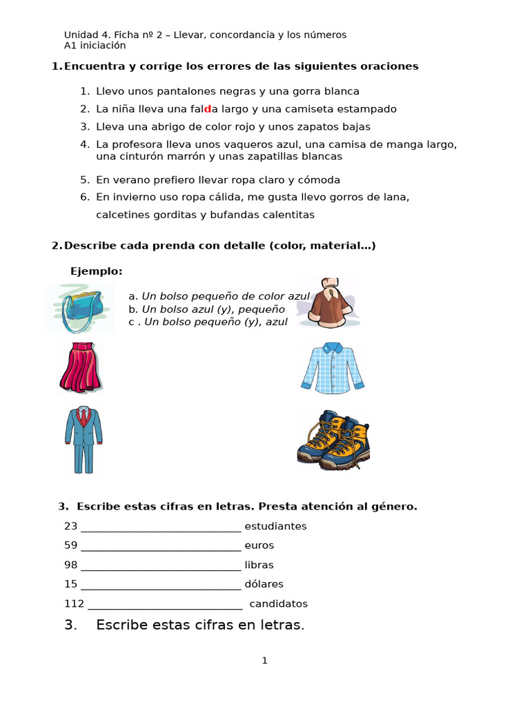 Encuentra y Corrige Los Errores de Las Siguientes Oraciones | PDF