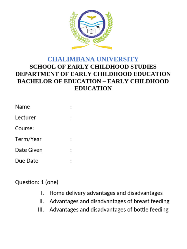 CHALIMBANA UNIVERSITY | PDF