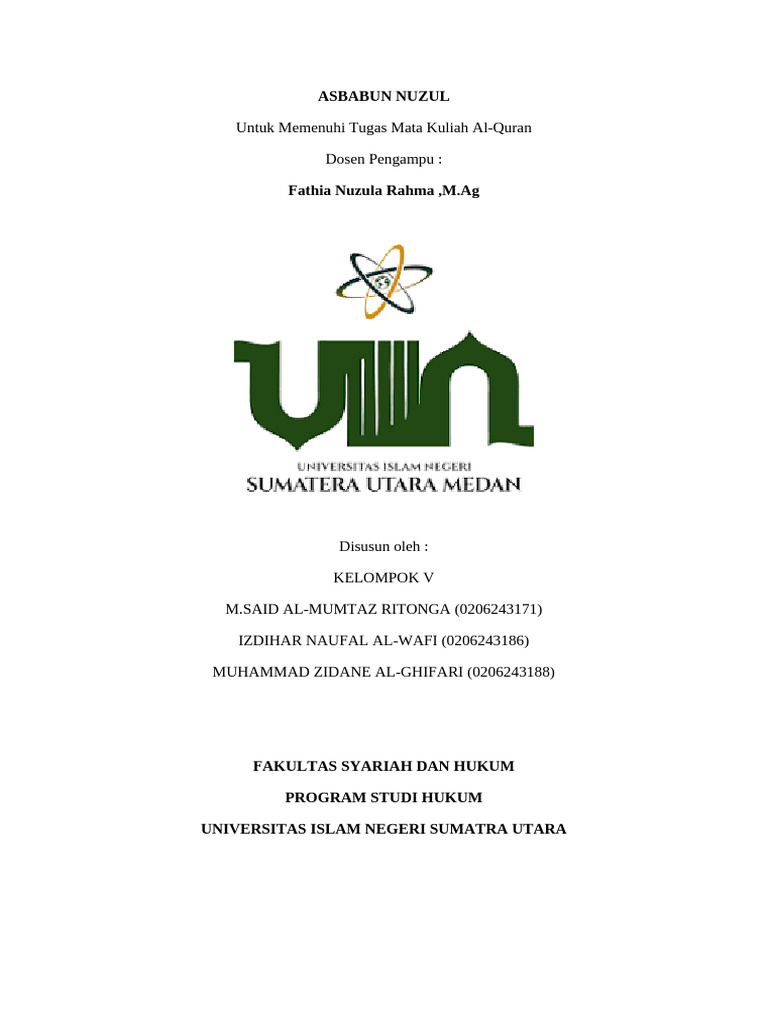 ASBABUN NUZU1 Caver | PDF