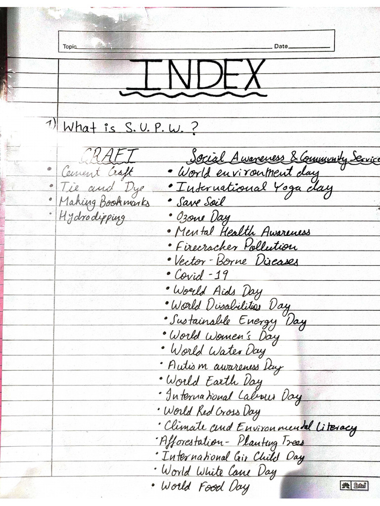 SUPW 11th and 12th (Complete) | PDF