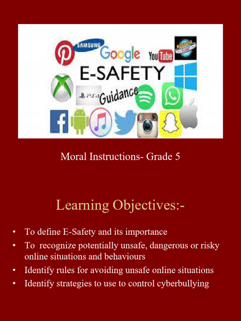 E-Safety PPT - Lesson 2-2024-25 | PDF | Cyberbullying | Bullying