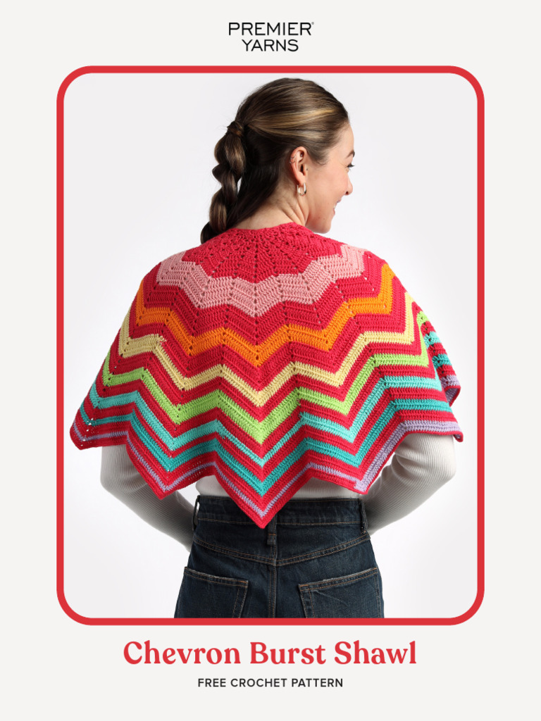 ChevronBurstShawl CottonSproutStripes | PDF | Crochet | Handicrafts