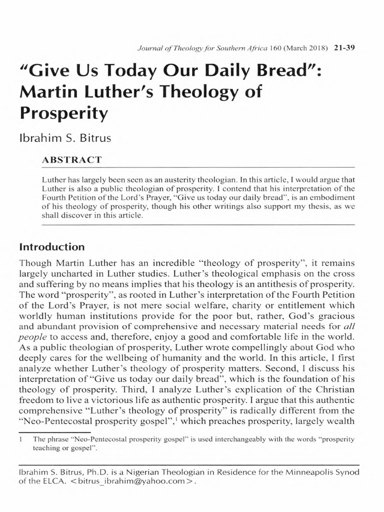 EBSCO-FullText-26 03 2025 | PDF | Prosperity Theology | Martin Luther