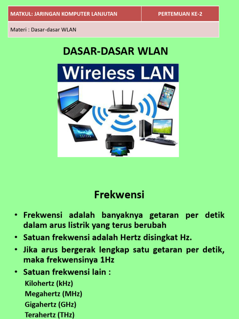 Pert 2 Dasar-Dasar Wlan | PDF