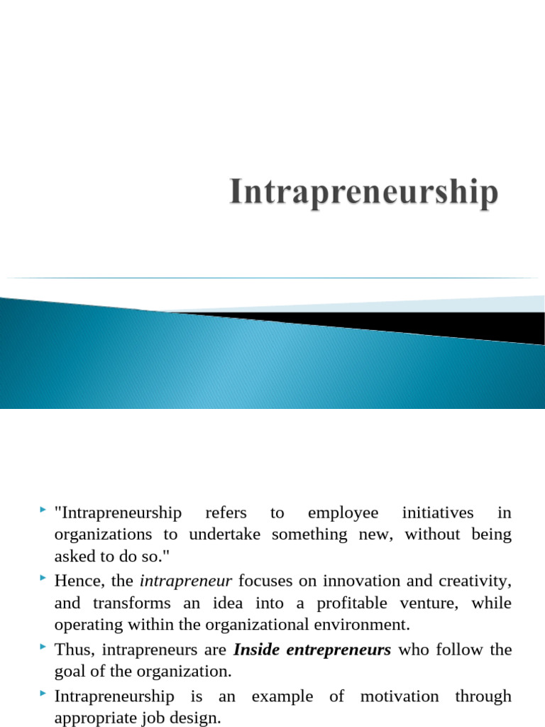 Intra Preneur Ship | PDF