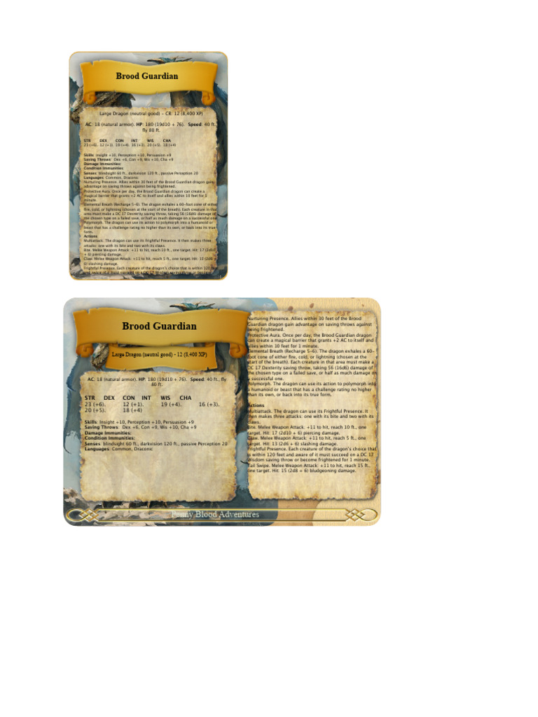 Monster Cards | PDF | Dragon | Fantasy Creatures