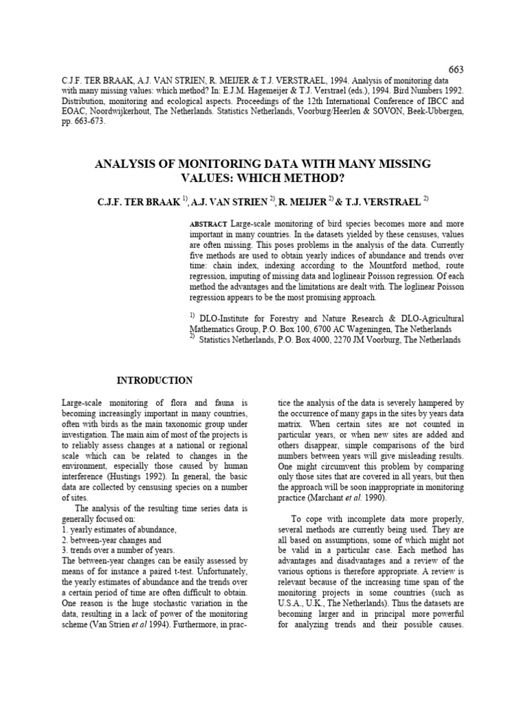 analisis trends missing values | PDF | Regression Analysis | Statistics