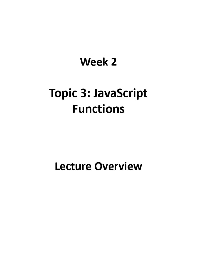 JavaScript Functions Overview and Usage | PDF | Parameter (Computer ...
