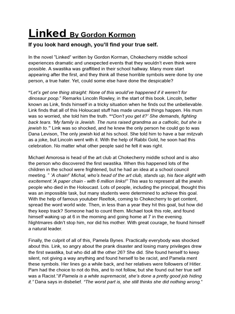 Linked by Gordon Kormon Reading Response | PDF