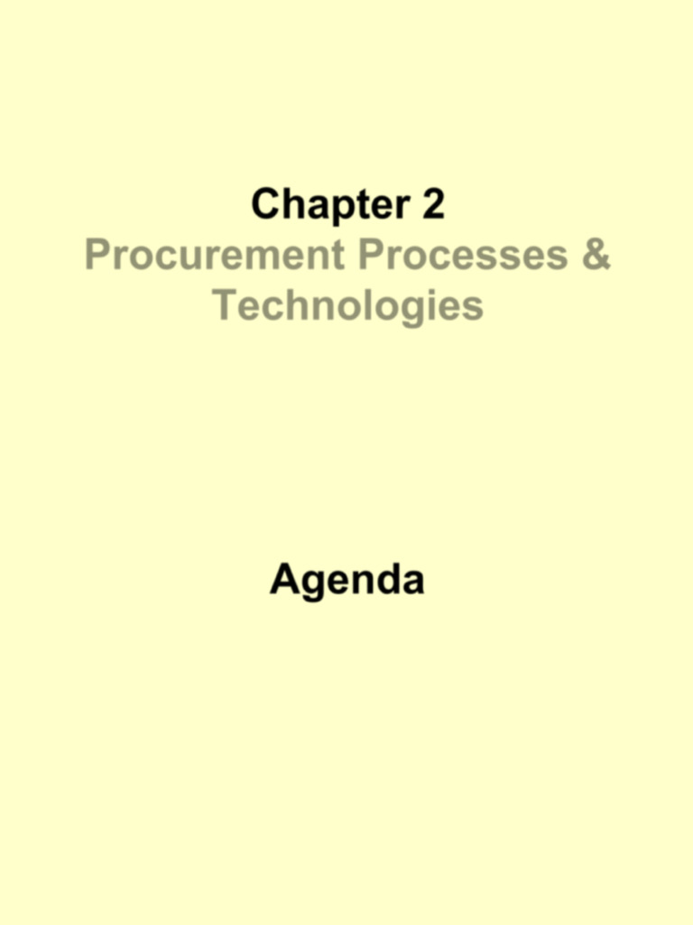 Chapter 2 Procurement Processes And Technology Pdf Electronic Data