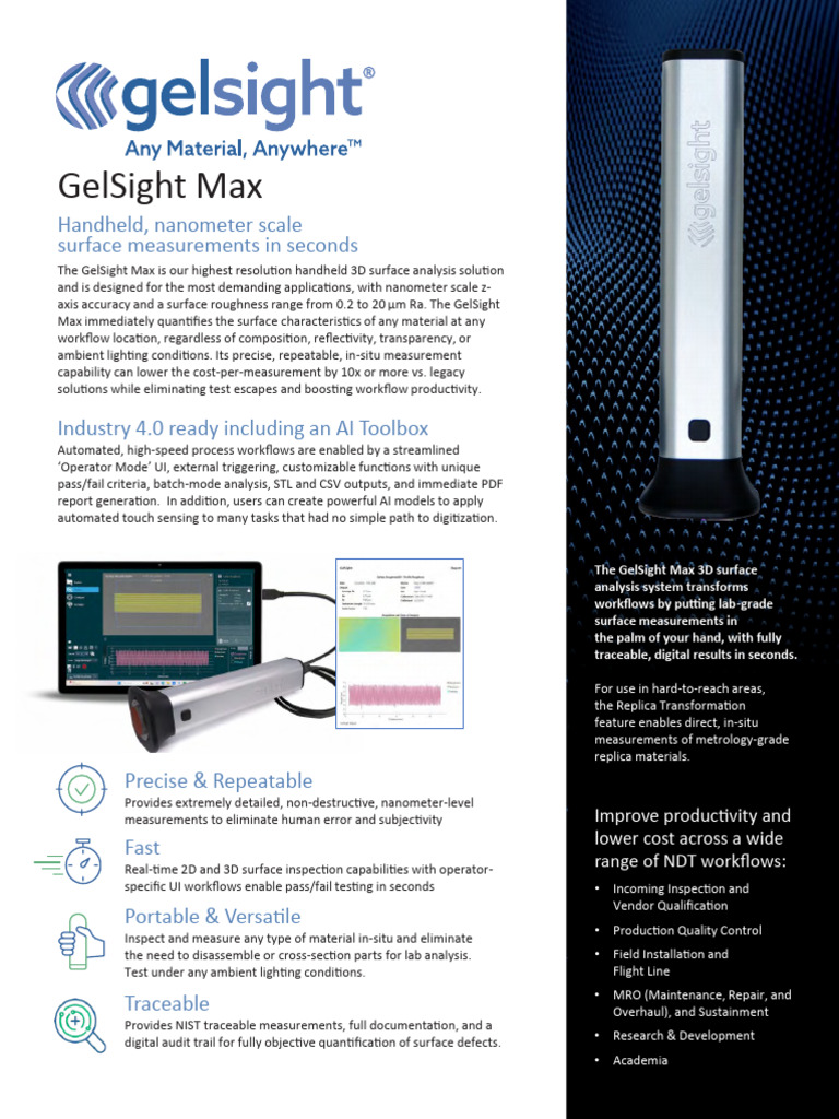 GelSight Max Microscope Pricing Insights | PDF | Workflow