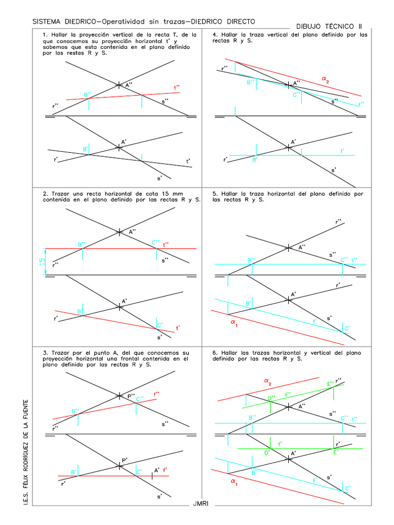 Diédrico Directo 1 | PDF