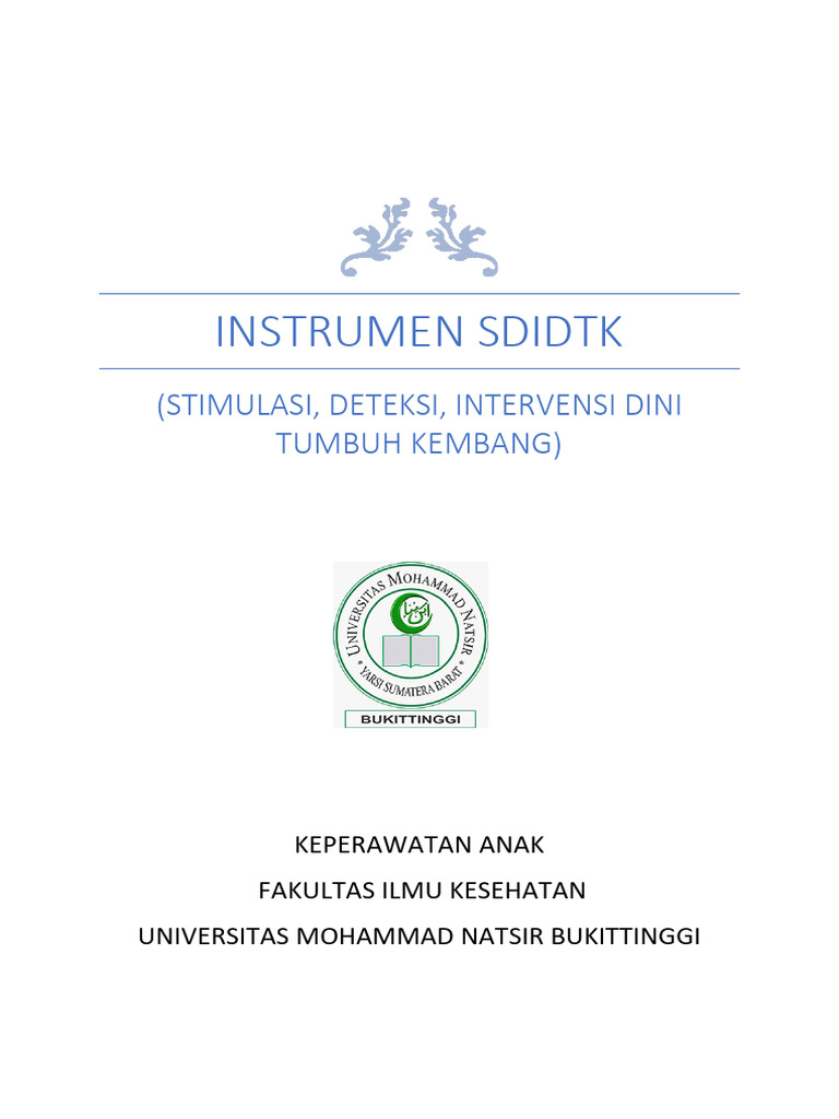 Formulir Dan Instrumen SDIDTK Ok | PDF