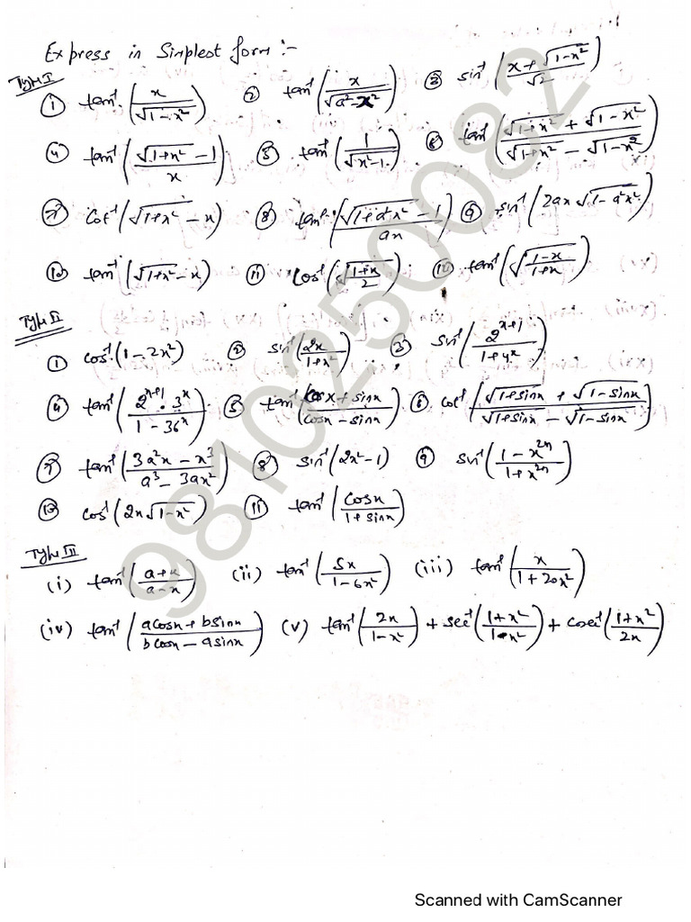 Inverse Simplest Form | PDF