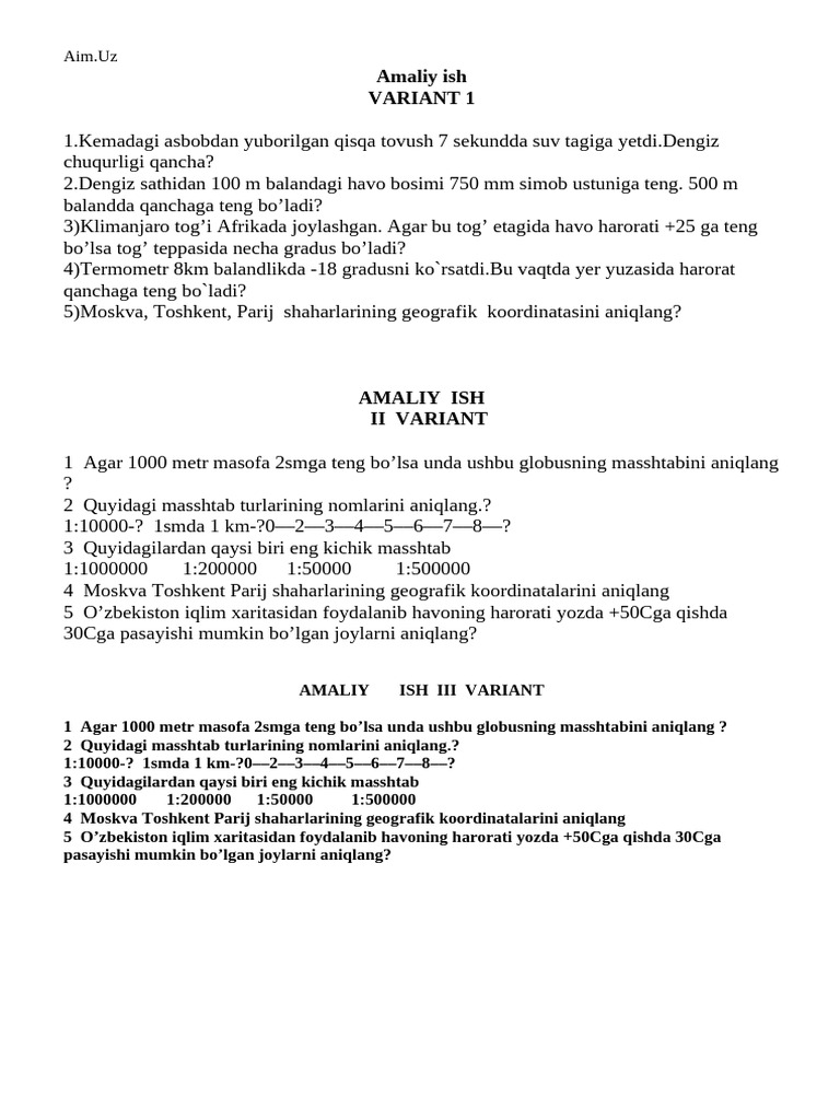 Root Videos 9 Geografiya Amaliy.docx FilePath 9 Geografiya Amaliy | PDF