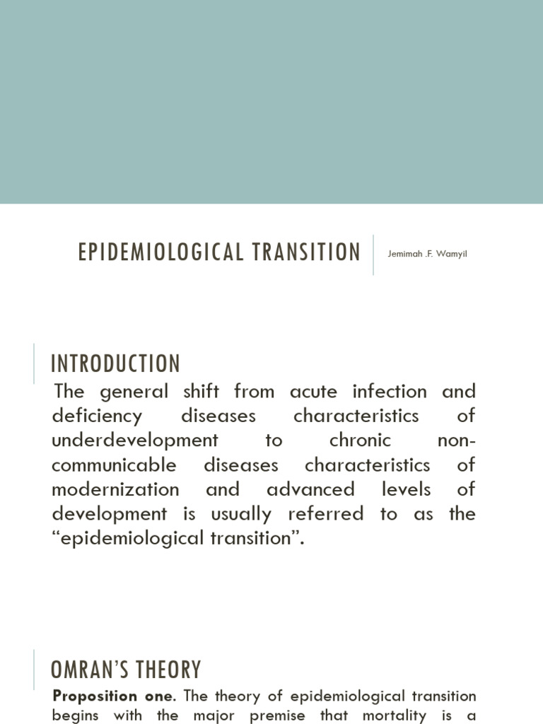 Epidemiological Transition | PDF | Infection | Epidemiology