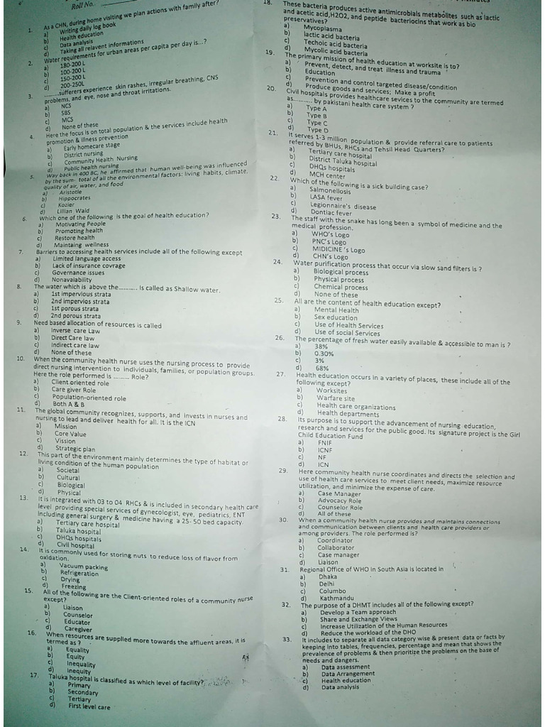 CHN-I 2024 Paper Provided by MD - SAMEER | PDF