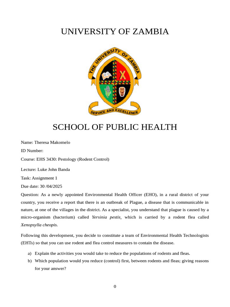 Rodent and Flea Control for Plague Outbreak | PDF | Rodent | Pest Control