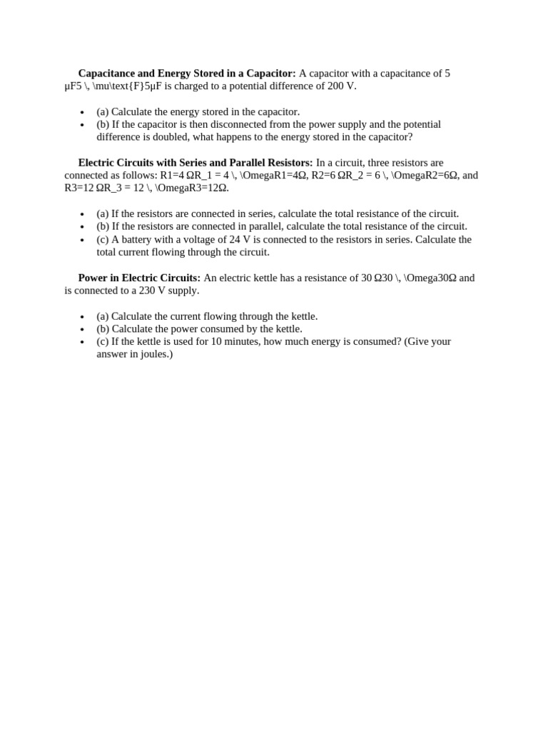 Capacitance and Energy Stored in a Capacitor | PDF