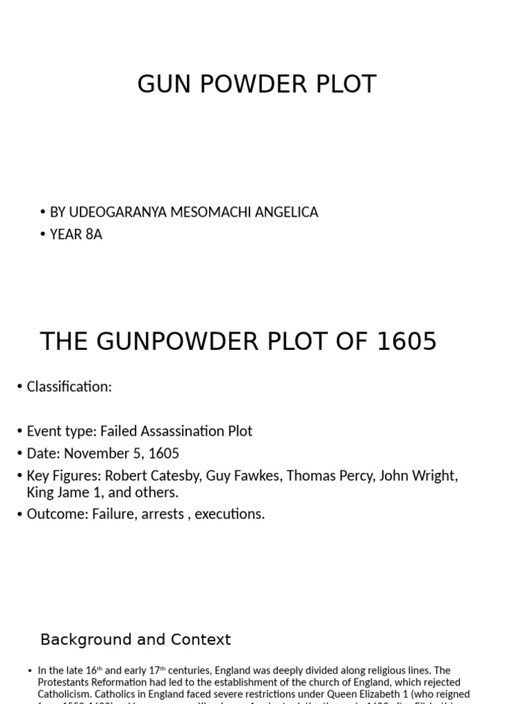 Gunpowder Plot of 1605: Key Events | PDF