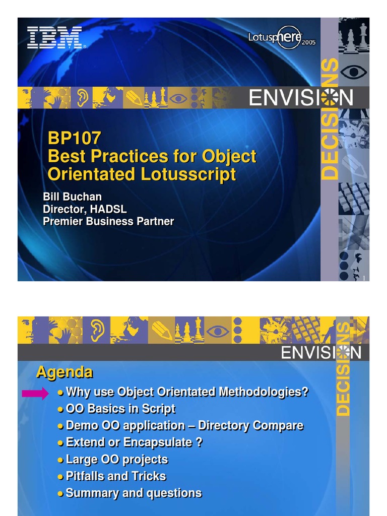 Best Practices In Oo Lotus Script Final Draft Pdf Object Oriented Programming Inheritance 