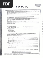 16 PF Questionnaire | PDF
