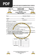 PRE-MOCK CHEM PP1 QS 2025 | PDF | Gases | Materials