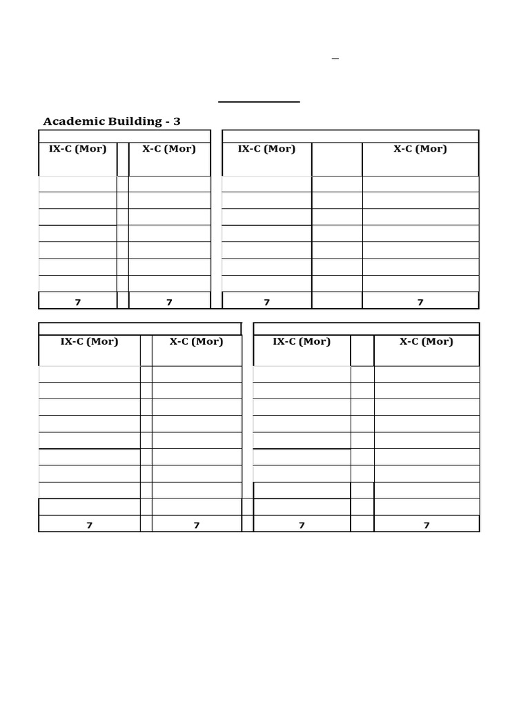 1st CT of Half Yearly Exam of Seat Plan IX X All BV Day Mor 2025 | PDF