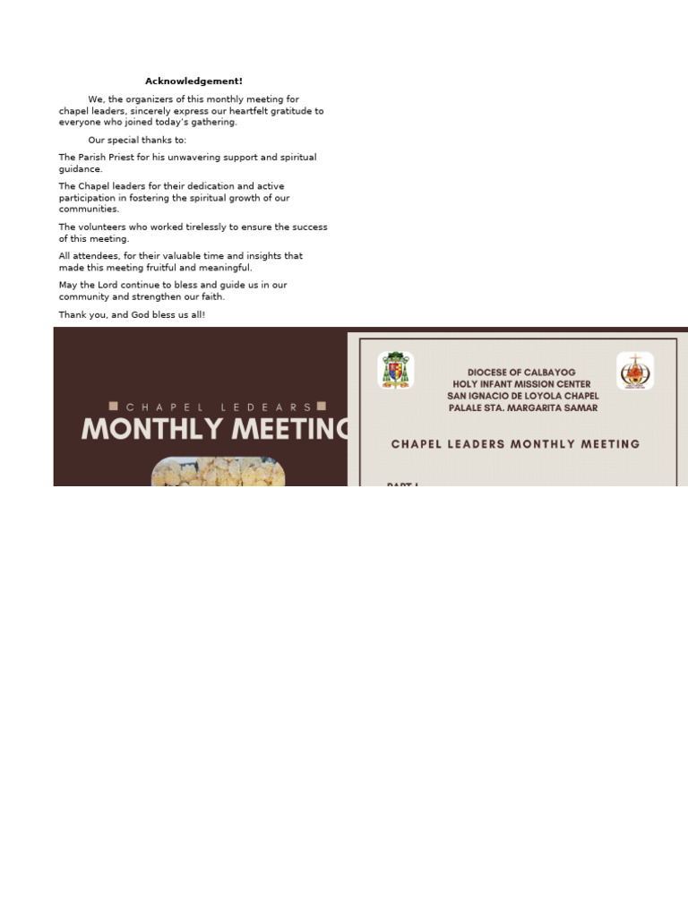 Monthly Meeting Invitation FINAL | PDF