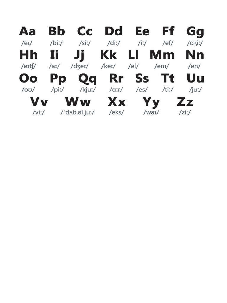 English Letters Alphabet | PDF