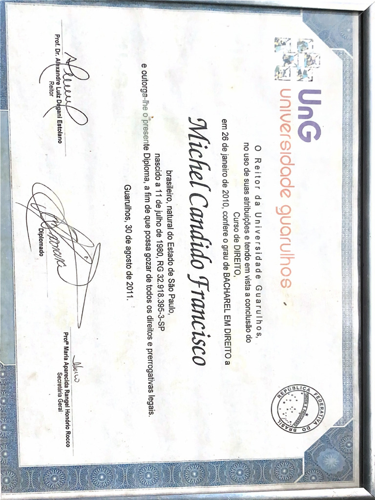 Diploma Direito UNG | PDF