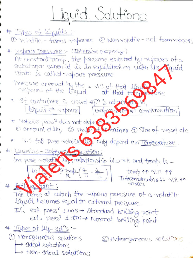 NEET Chem Liquid Solution | PDF