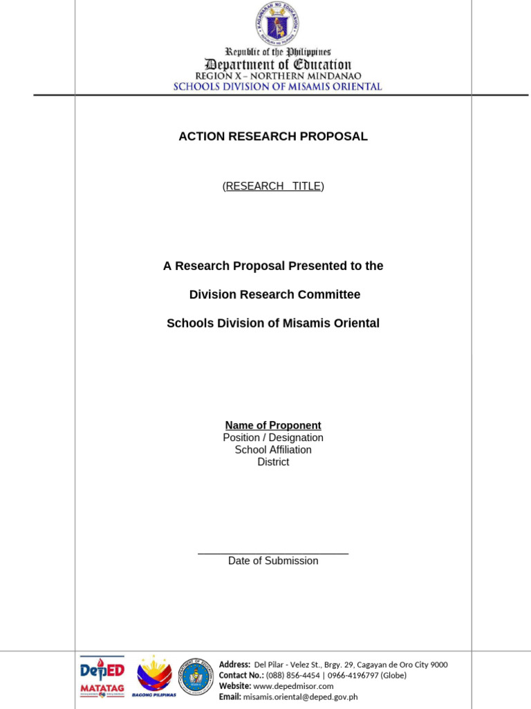 Action Research Proposal Guidelines | PDF